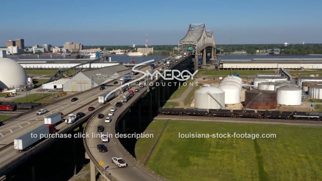 2997 heavy traffic on Baton Rouge bridge – Louisiana Stock Footage.com